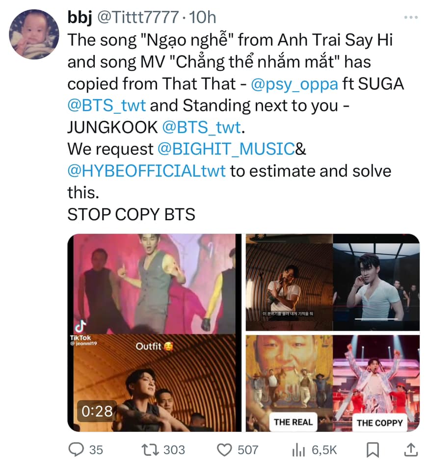 Hùng Huỳnh bị fan quốc tế của BTS "chỉ điểm" vì tham khảo Jung Kook