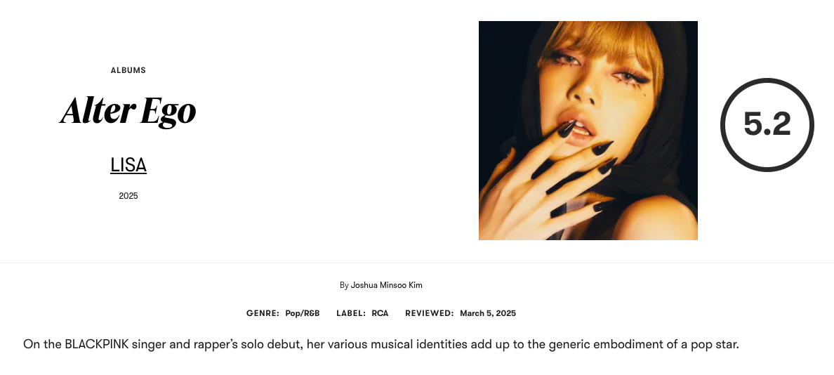 Pitchfork nhận định "BLACKPINK ăn theo BTS", Lisa bị chê cực gắt